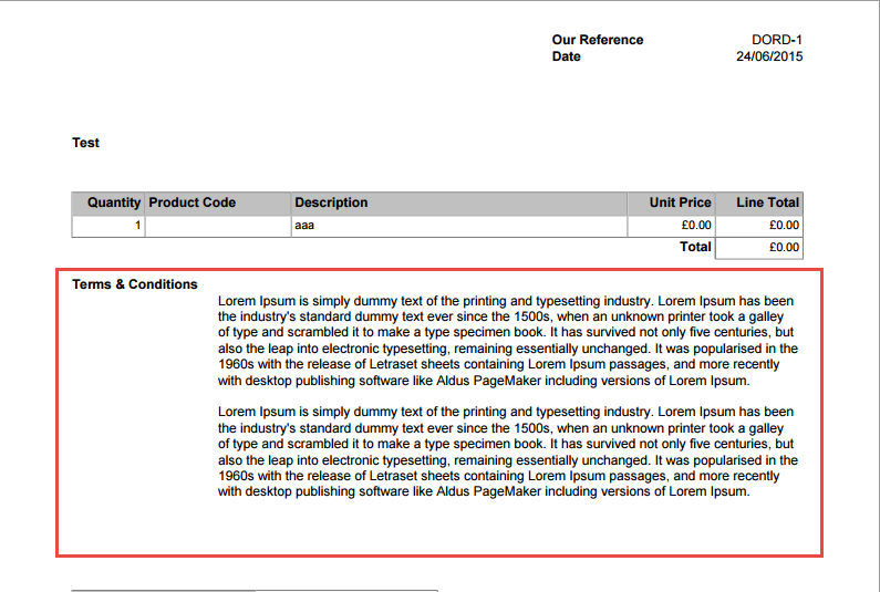 Adding Terms & Conditions to your Documents | Workbooks CRM Support
